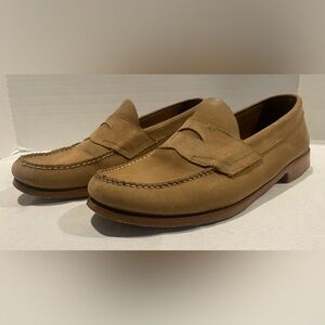 G.H. Bass & Co. | Shoes | Gh Bass Weejuns Tan Suede Nubuck Flats Penny Loafers Womens Size 7 2 ...